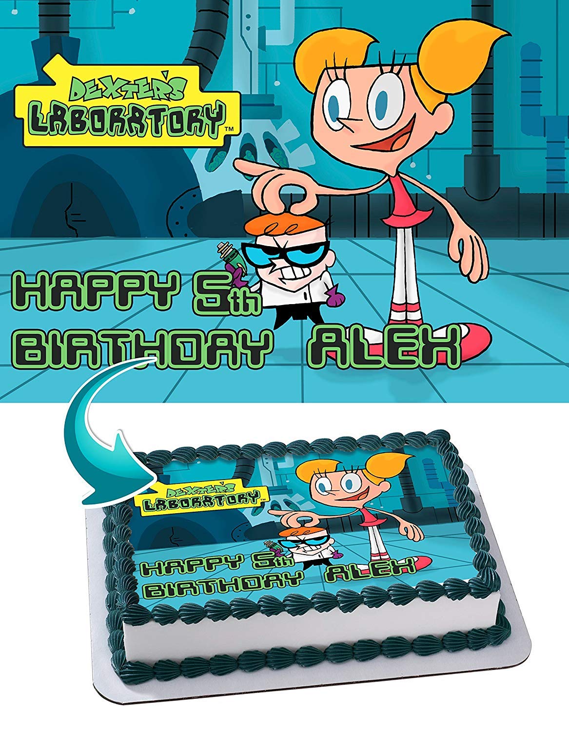 Laboratory Edible Cake Image Topper Birthday Cake Banner 1/4 Sheet ...