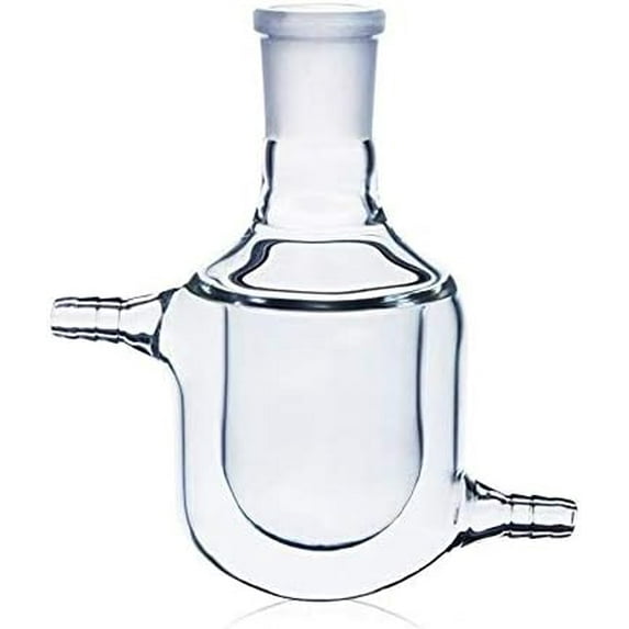 Laboratory Jacketed Glass Double Layer Flask Reactor Bottle Beaker (24/ ...