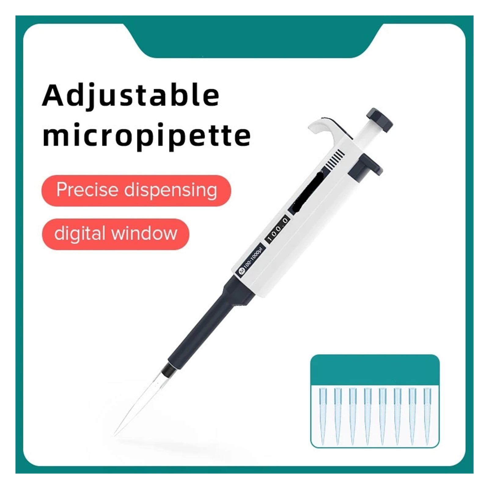 Laboratory Pipette Plastic Single Channel Digital Adjustable ...