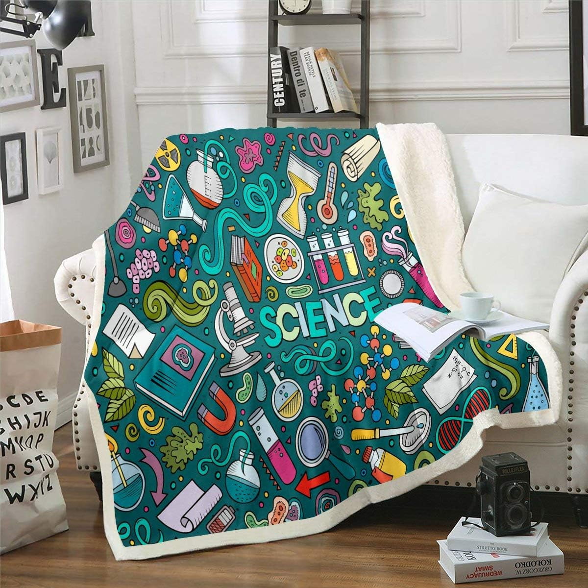 Laboratory Sherpa Blanket Chemistry Lab Fleece Blanket For Kids Teen ...