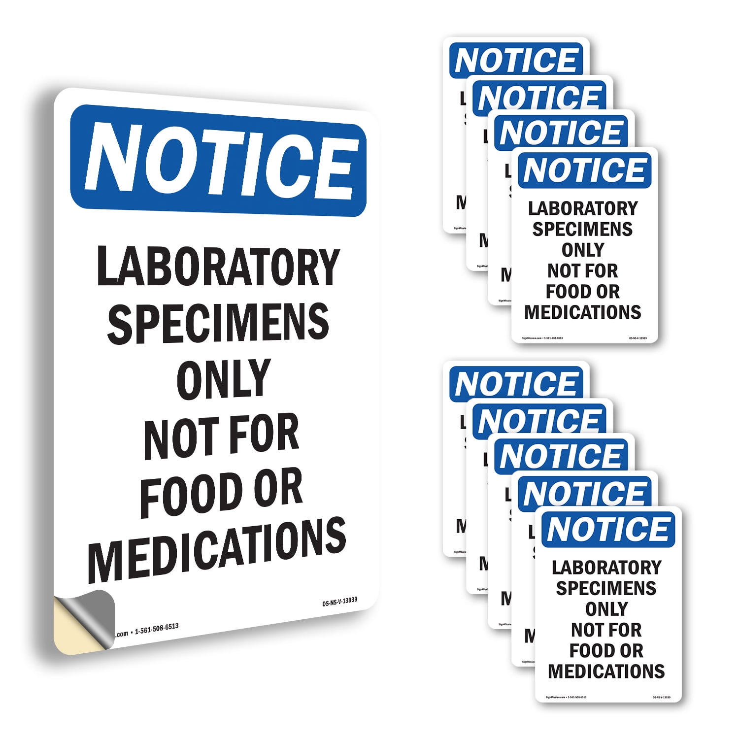 Laboratory Specimens Only Not OSHA Notice Vinyl Decal Label 24 Inch x ...