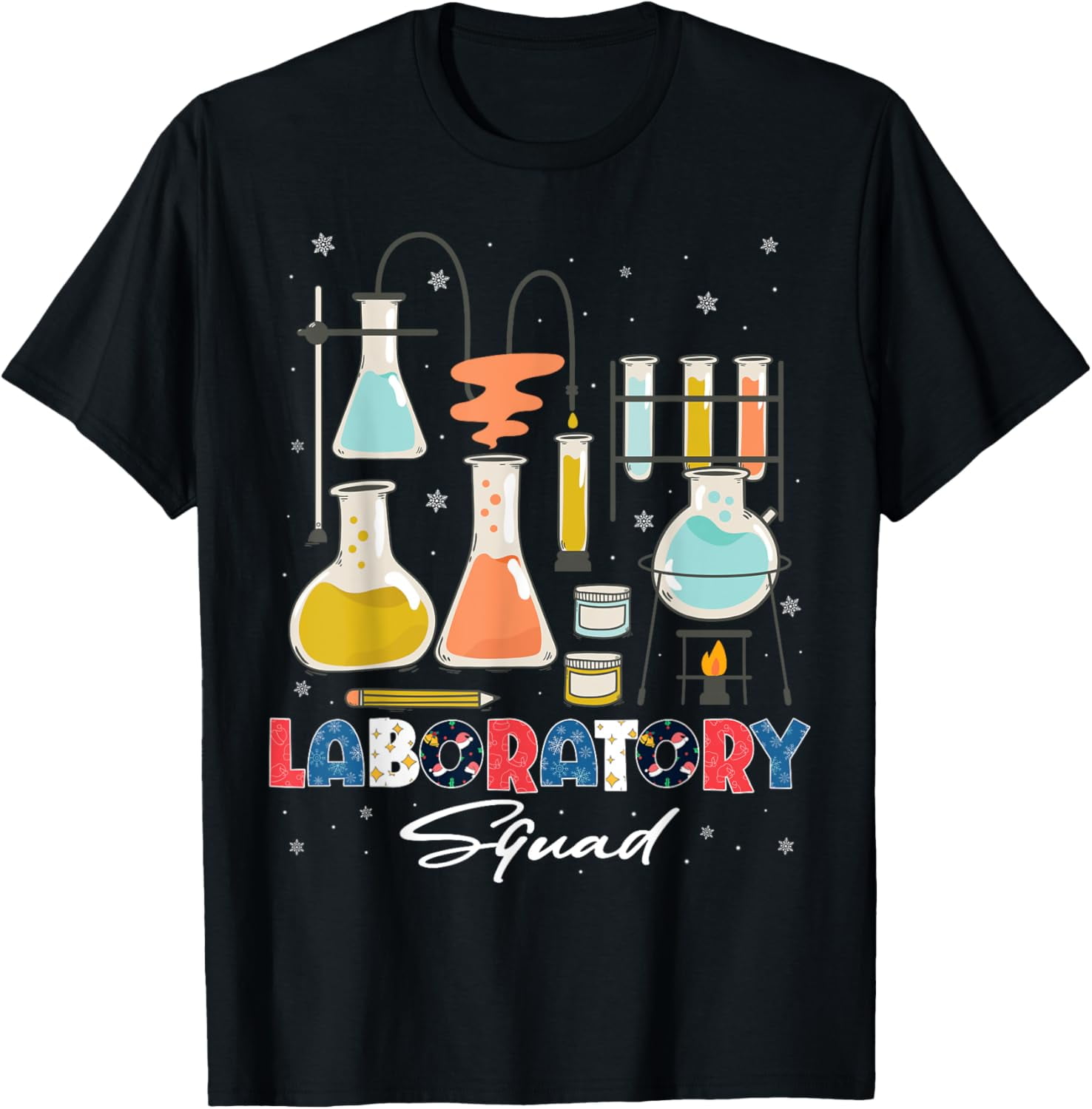 Laboratory Tech Squad Science Nerd Christmas 2024 Match T-Shirt ...
