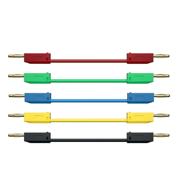 Laboratory Test Cable 2mm Banana Plugs Gold Coated tip Flexible PVC ...