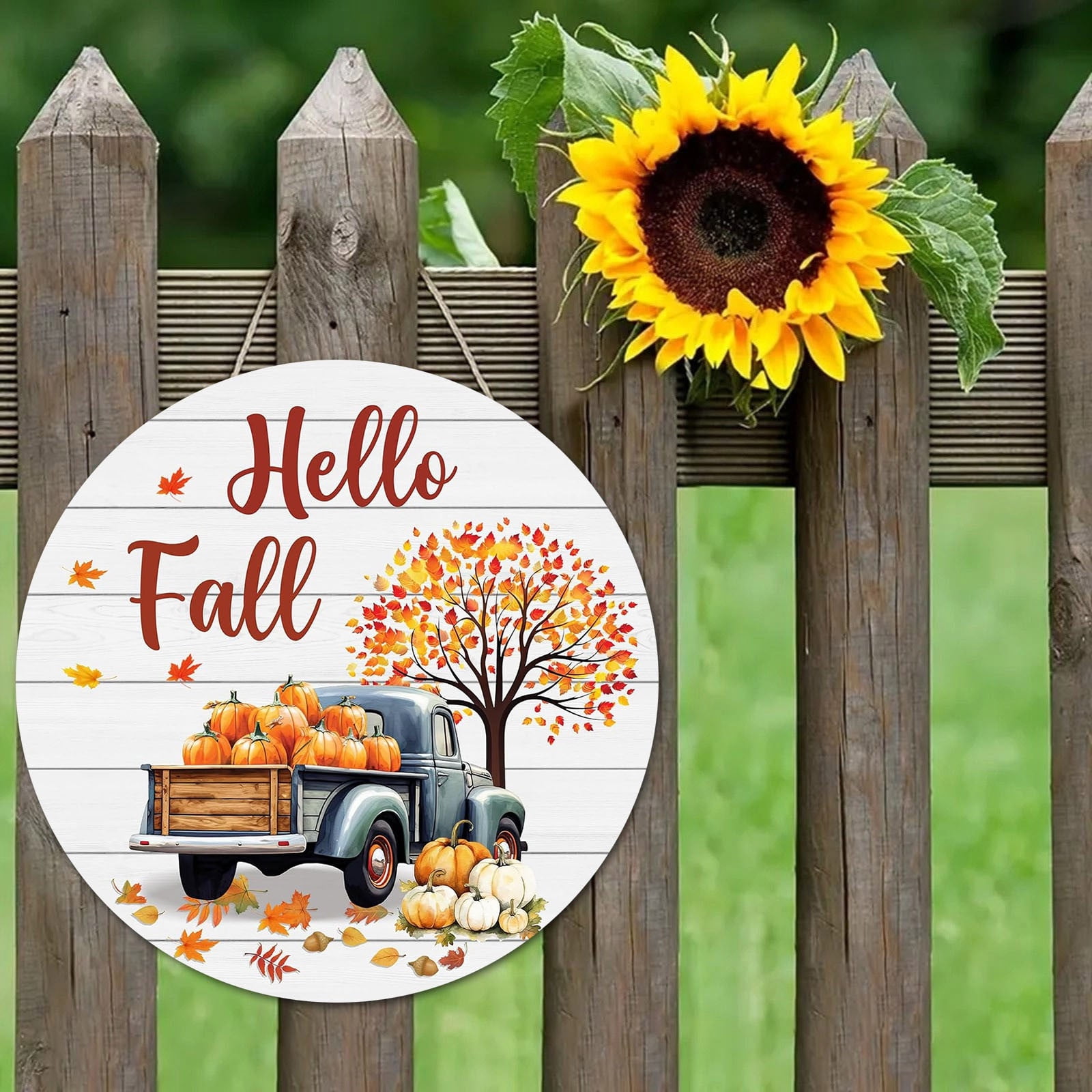LaboteSI Fall Decorations for Home Porch, Fall Door Happy Fall Door ...