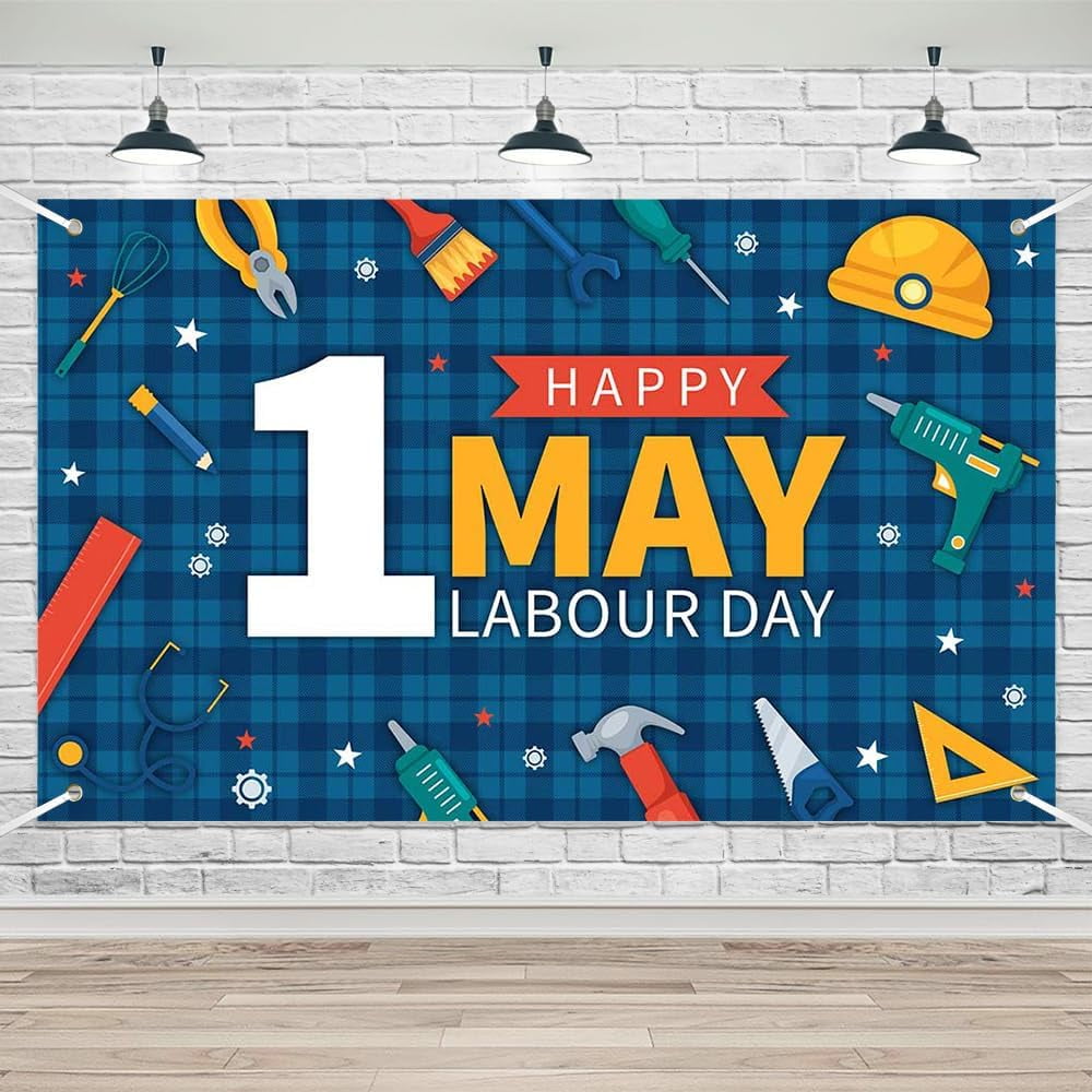 Labour Day Banner - Tools and Gear Themed Banner for Labour Day ...