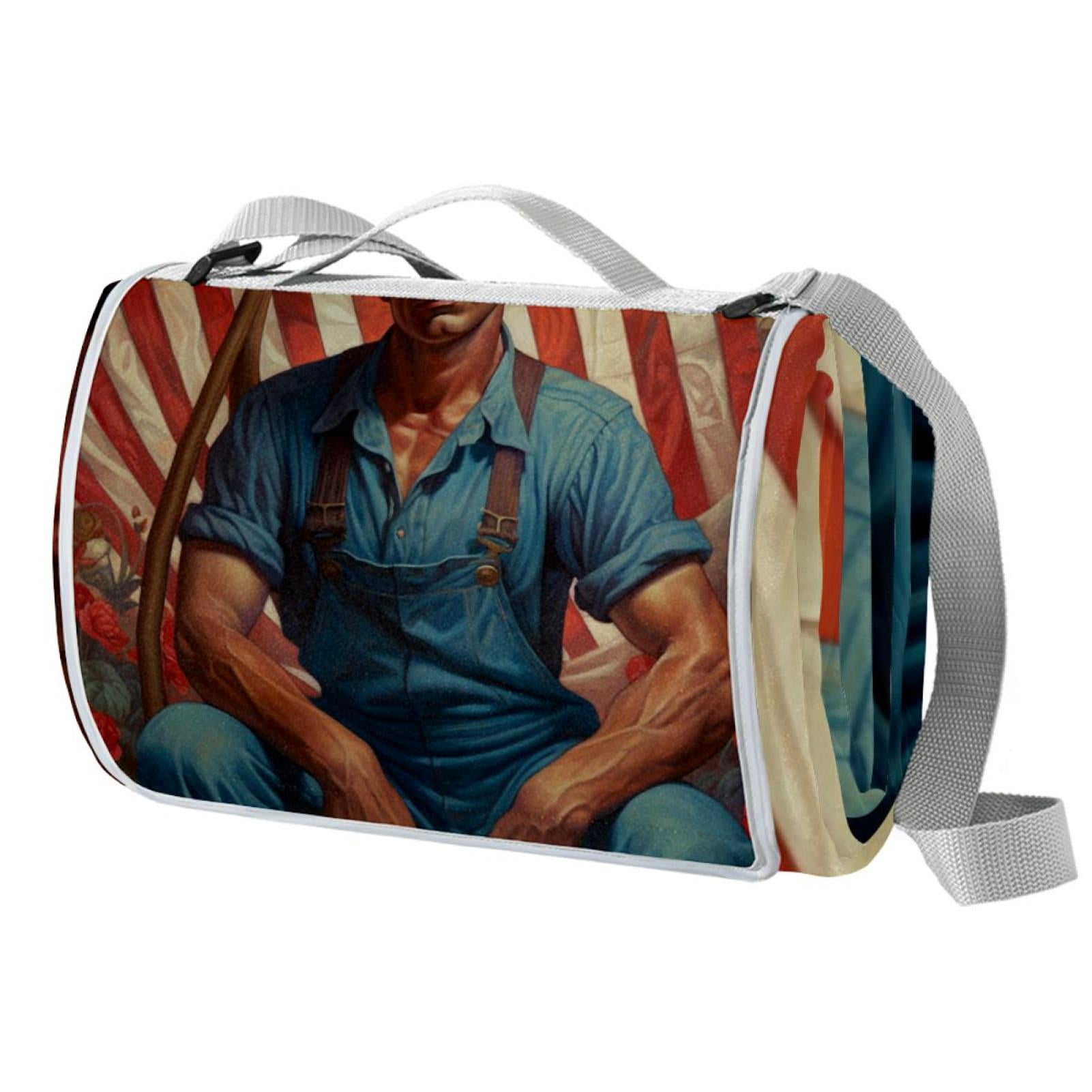 Labour Day Extra-Large Canvas Picnic Mat for Outdoor Beach Camping ...