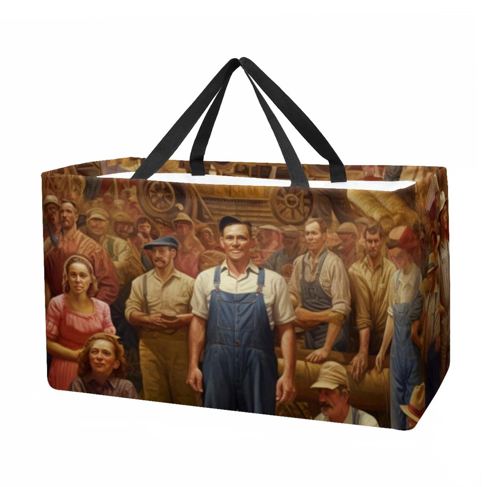 Labour Day Large Capacity Foldable Oxford Cloth Picnic Basket ...