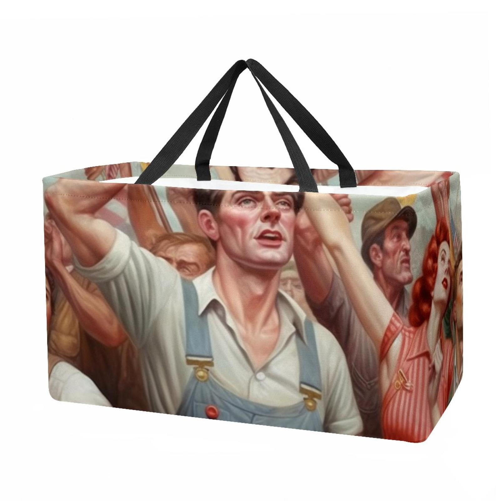 Labour Day Large Capacity Reusable Foldable Oxford Cloth Picnic Basket ...