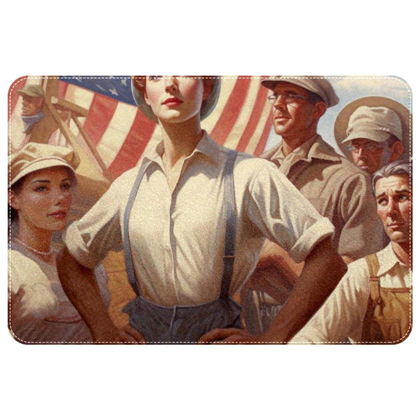 Labour Day Modern Kitchen Mat with High-Density Memory Sponge - Soft ...