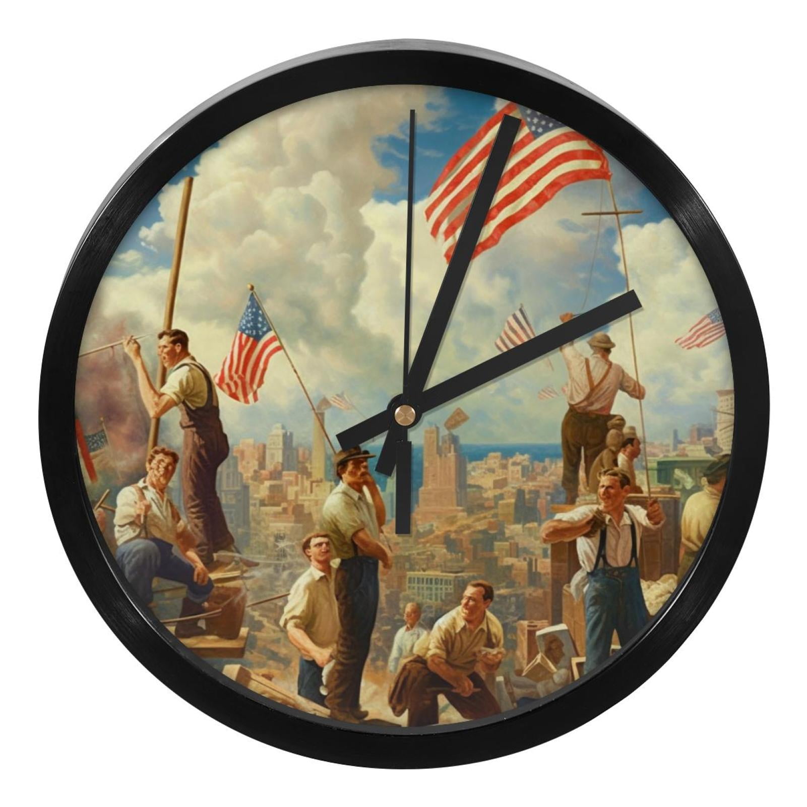 Labour Day Modern Wall Clock, Silent Quartz Movement | Mothers Day ...