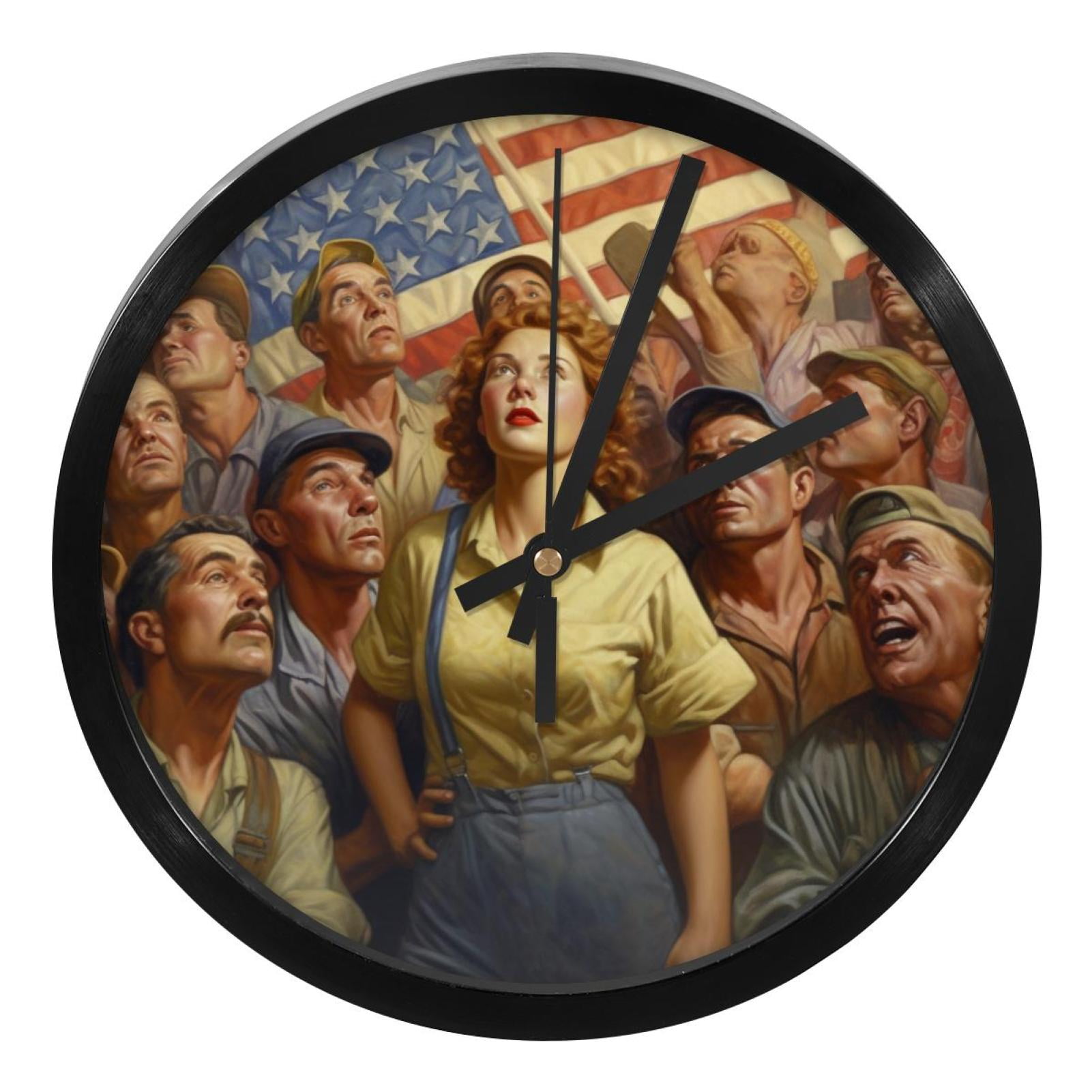 Labour Day Modern Wall Clock for Home and Office Decor | Silent Quartz ...