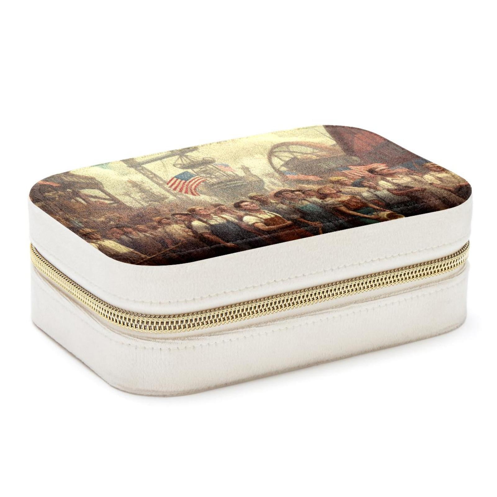 Labour Day Velvet Portable Jewelry Stand with Removable Compartment ...