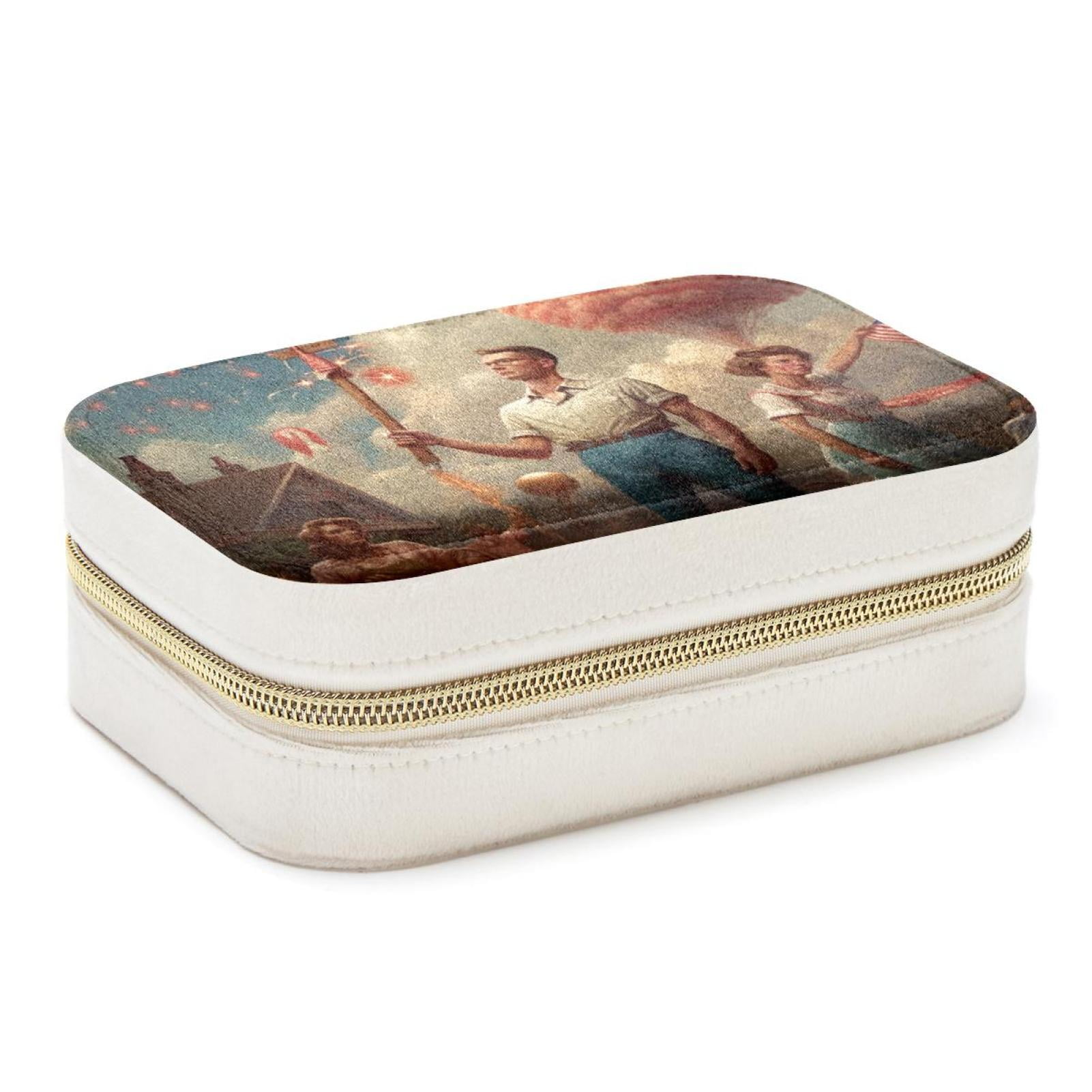 Labour Day Velvet Portable Travel Organizer Box with Removable ...