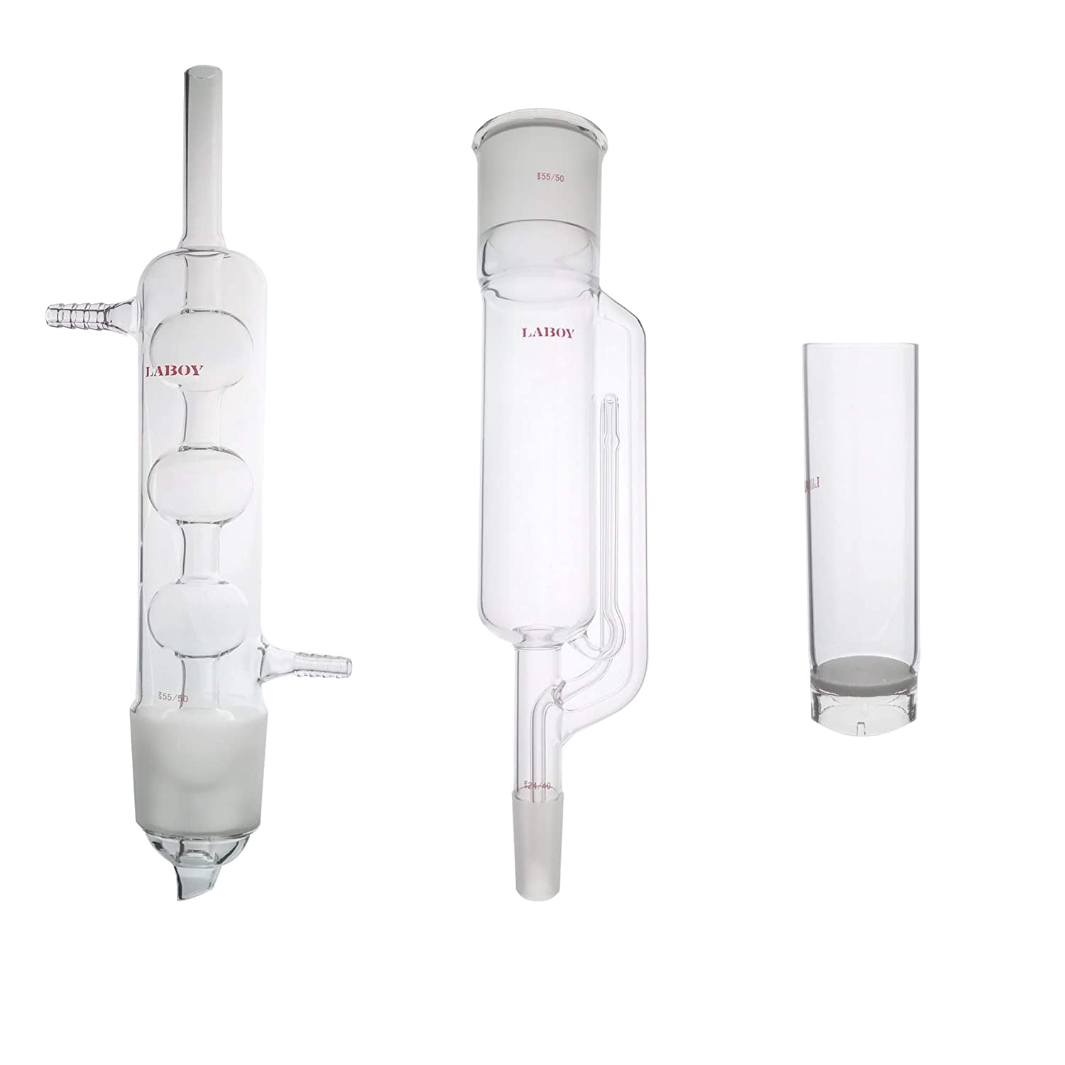 Laboy Glass Soxhlet Extraction Apparatus Set 55/50 with Soxhlet ...