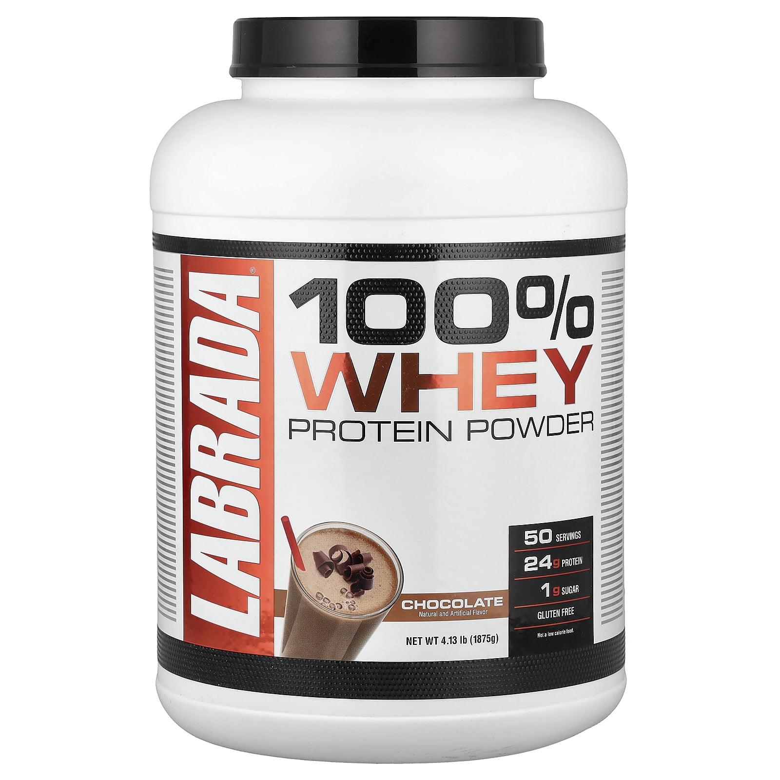 Labrada Nutrition 100% Whey Protein Powder, Gluten Free, Chocolate ...