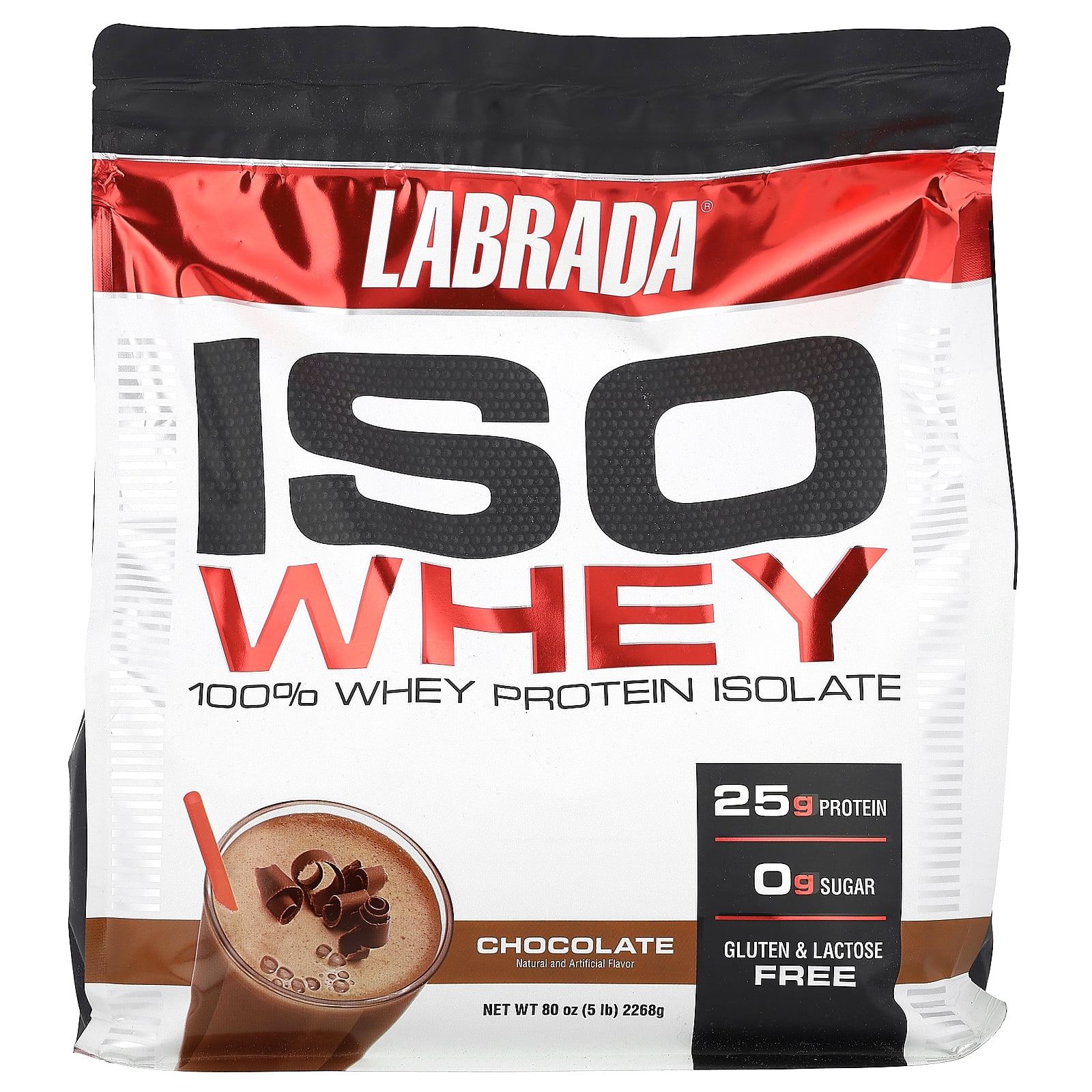 Labrada Nutrition ISO Whey, 100% Whey Protein Isolate, Chocolate, 5 lb ...