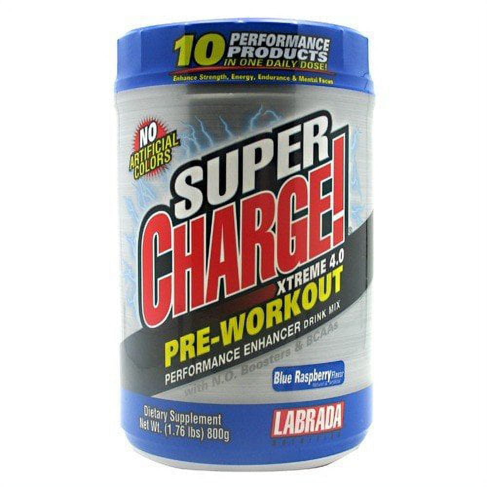 Labrada Super Charge! Xtreme-Blue Raspberry 1.76 lb(800 g) Powder ...