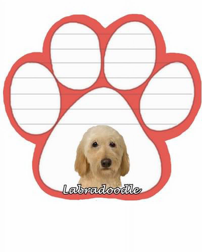 Labradoddle Dog Paw Magnetic Note Pad - Walmart.com