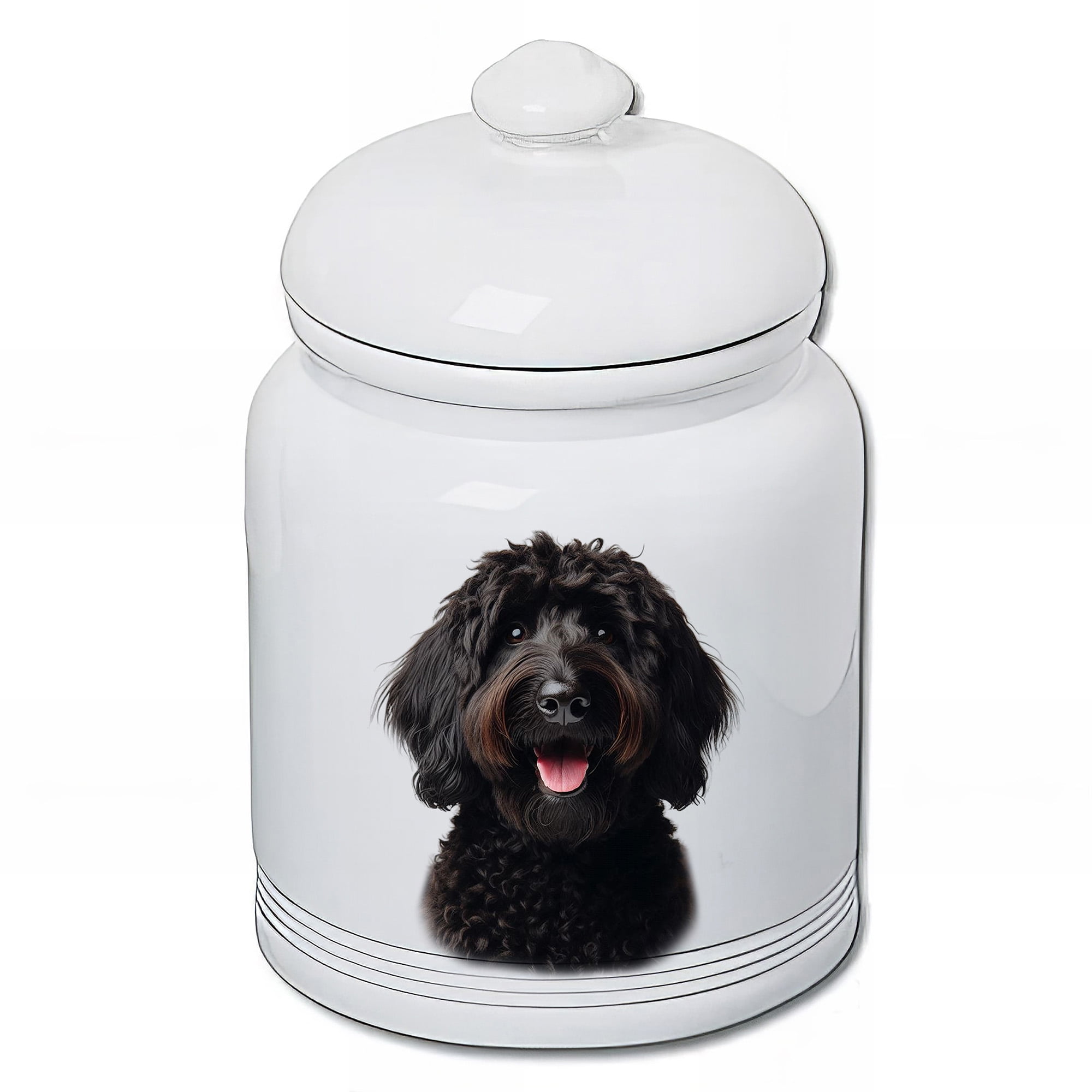 Labradoodle Black - Best of Breed Dog and Cat Ceramic Treat Jar ...