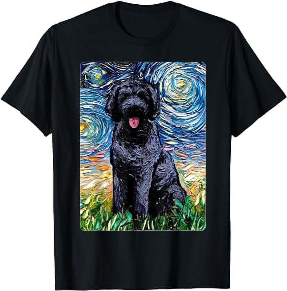 Labradoodle Black Goldendoodle Starry Night Dog Art T-Shirt - Walmart.com