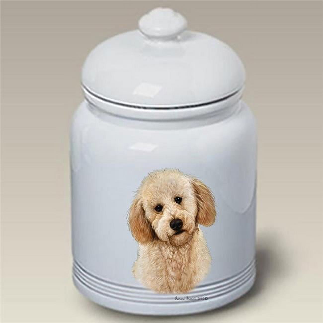 Labradoodle Blonde Stoneware Ceramic Doggie Treat Jar - Walmart.com
