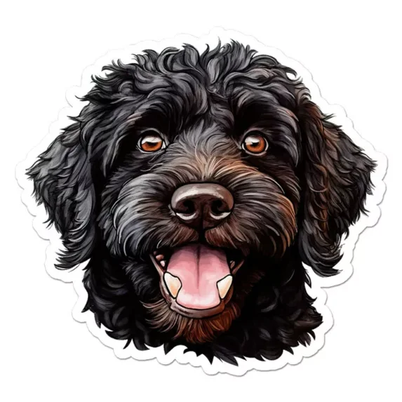 Labradoodle Dog Sticker Indoor Outdoor Phone Decal Water Bottle ...