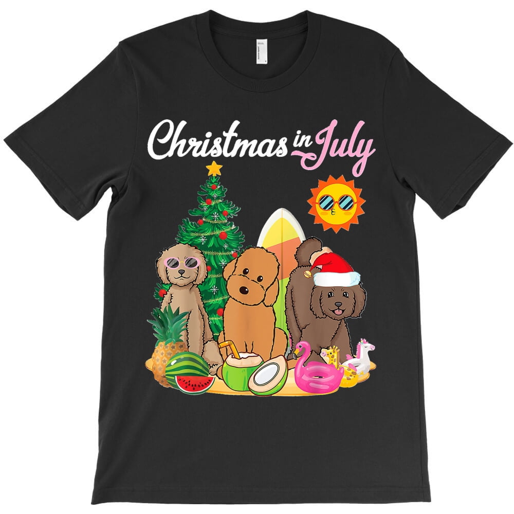 Labradoodle Dogs Merry Christmas In July Funny Mother Father Graphic ...