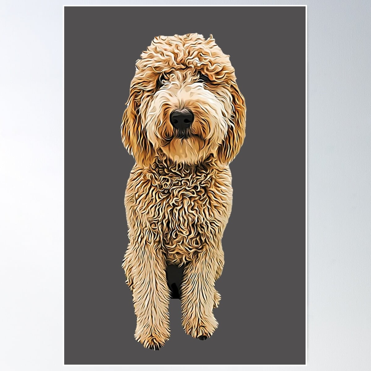 Labradoodle Golden Doodle Poster Wall Art, Modern Wall Decor For Living ...