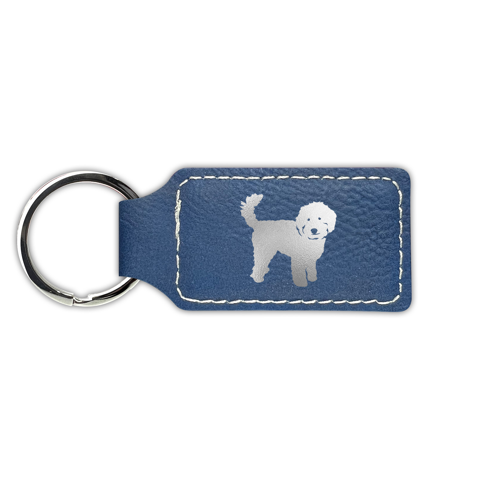 Labradoodle Keychain Leatherette Rectangle - Laser Engraved - Many ...