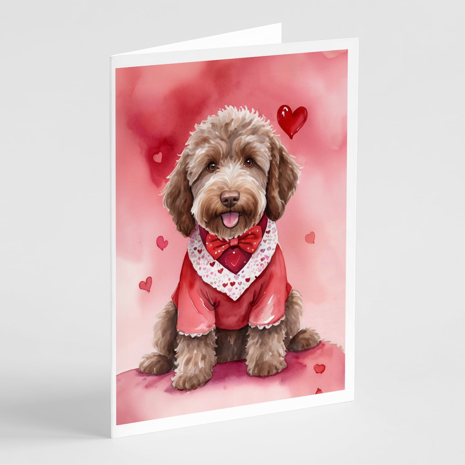 Labradoodle My Valentine Greeting Cards Pack of 8 7 in x 5 in - Walmart.com