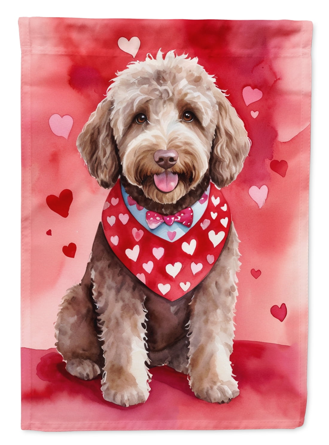 Labradoodle My Valentine House Flag 28 in x 40 in - Walmart.com