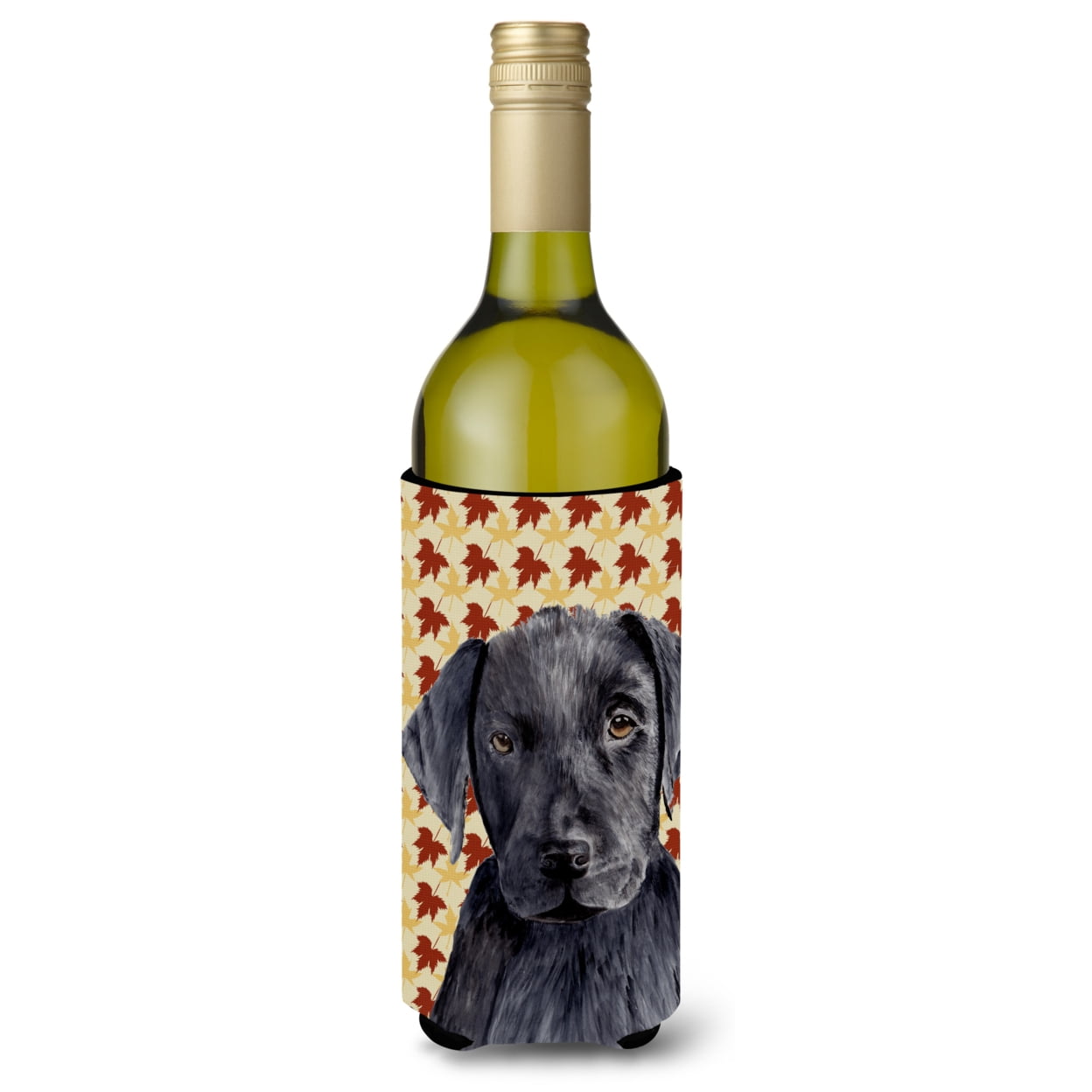 Labrador Black Fall Leaves Portrait Wine Bottle Hugger - Walmart.com