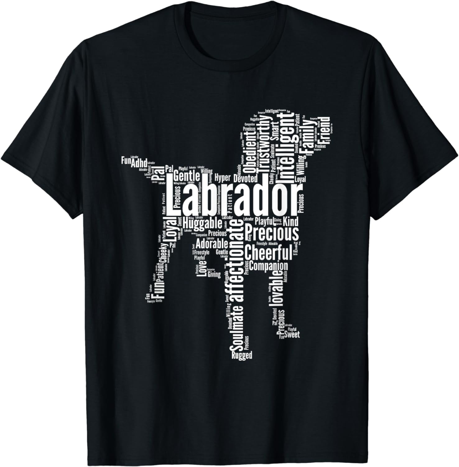 Labrador Calligram T-Shirt I Love My Lab Dad T-Shirt - Walmart.com