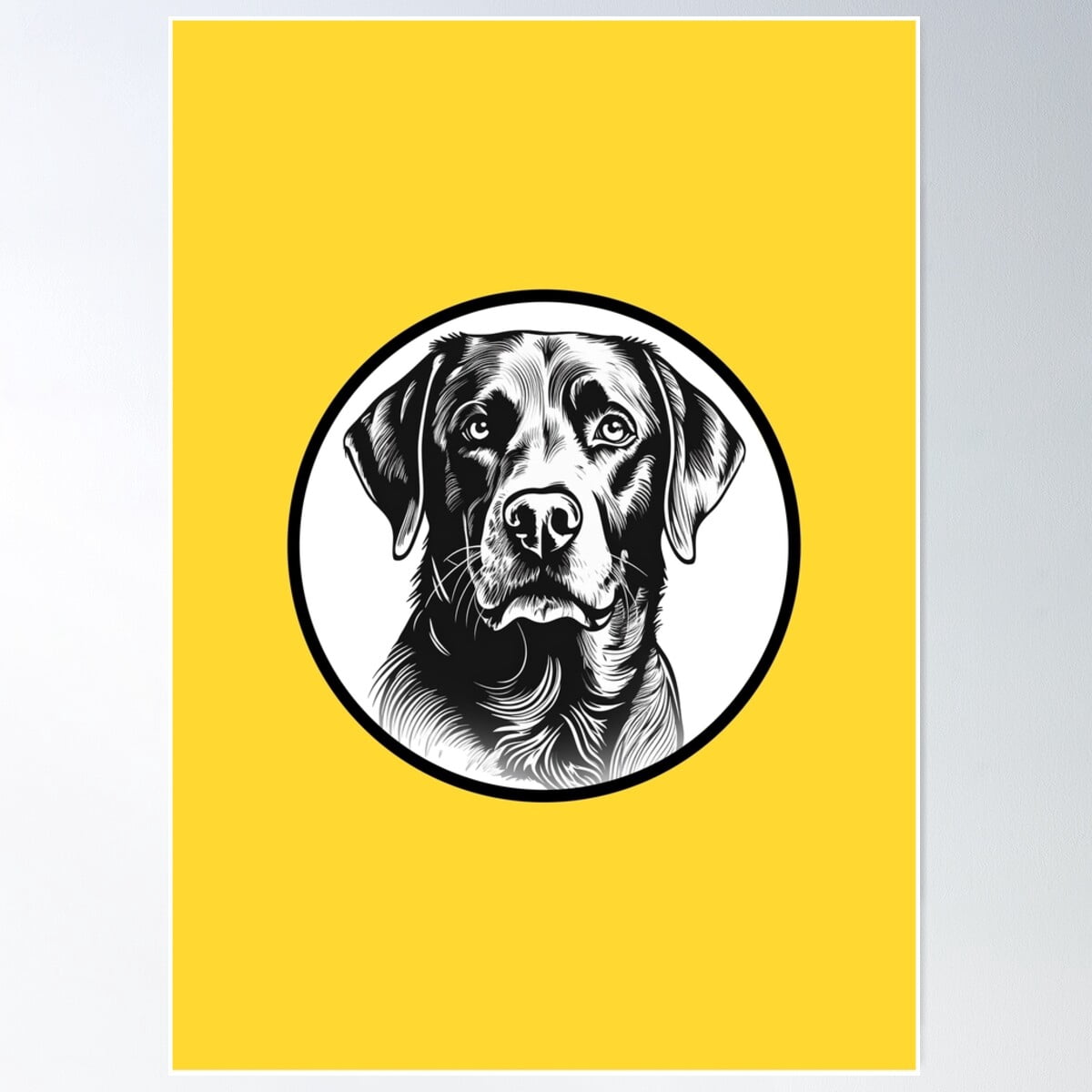 Labrador Cameo Dog Portrait Poster, 12x18 UNFRAMED - Walmart.com