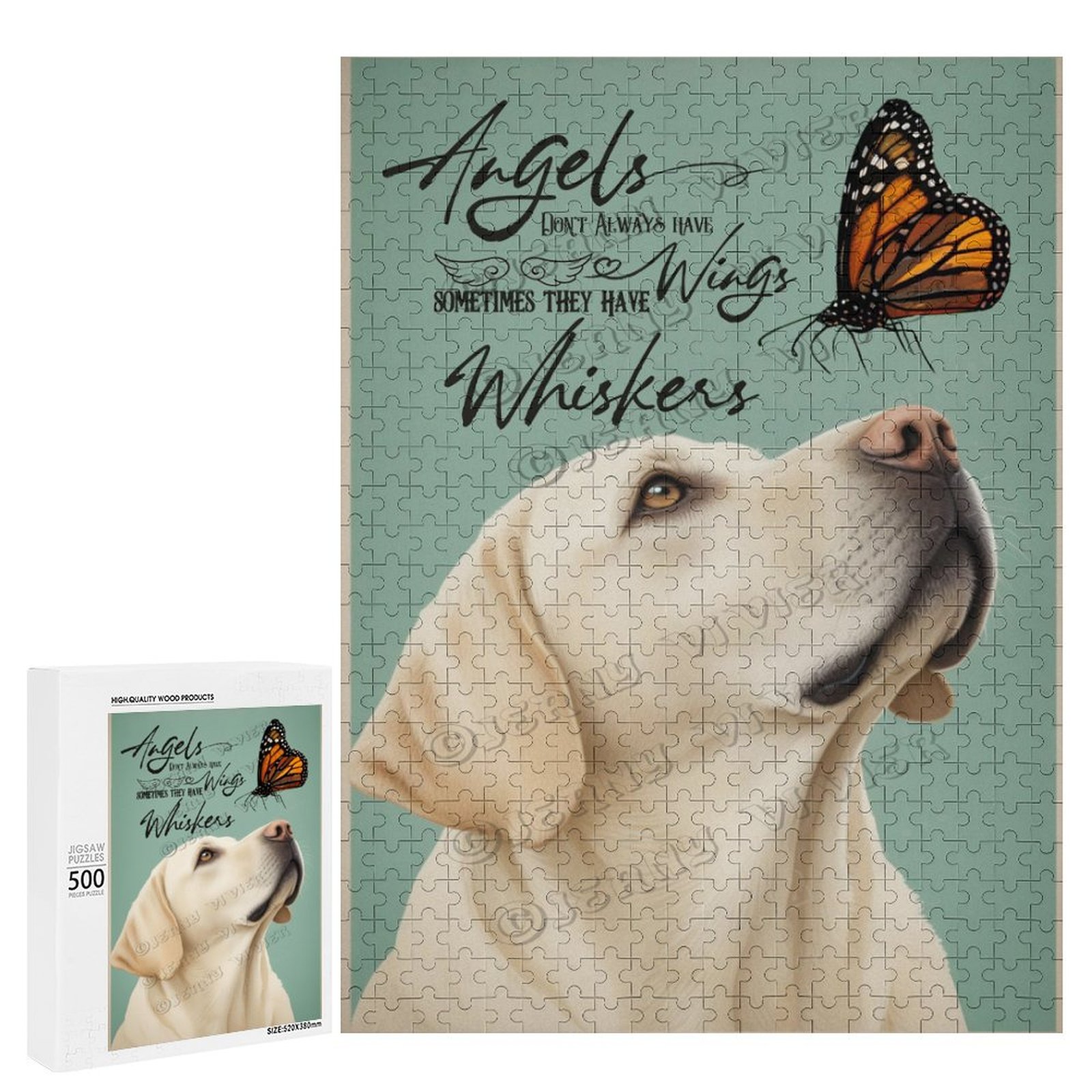 Labrador Dog 500-Piece Puzzle for Adults - High-Quality Artwork of ...