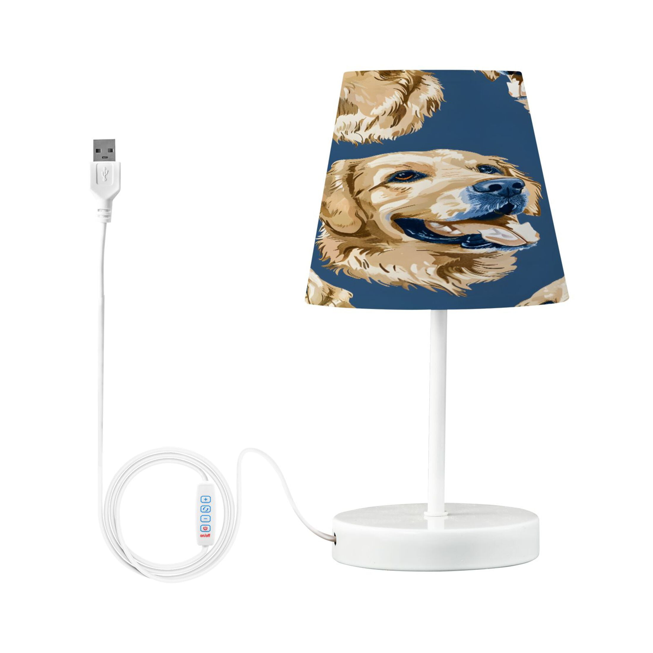 Labrador Dog Head Desk Lamp LED Table Nightstand Lamps with 3 Color ...