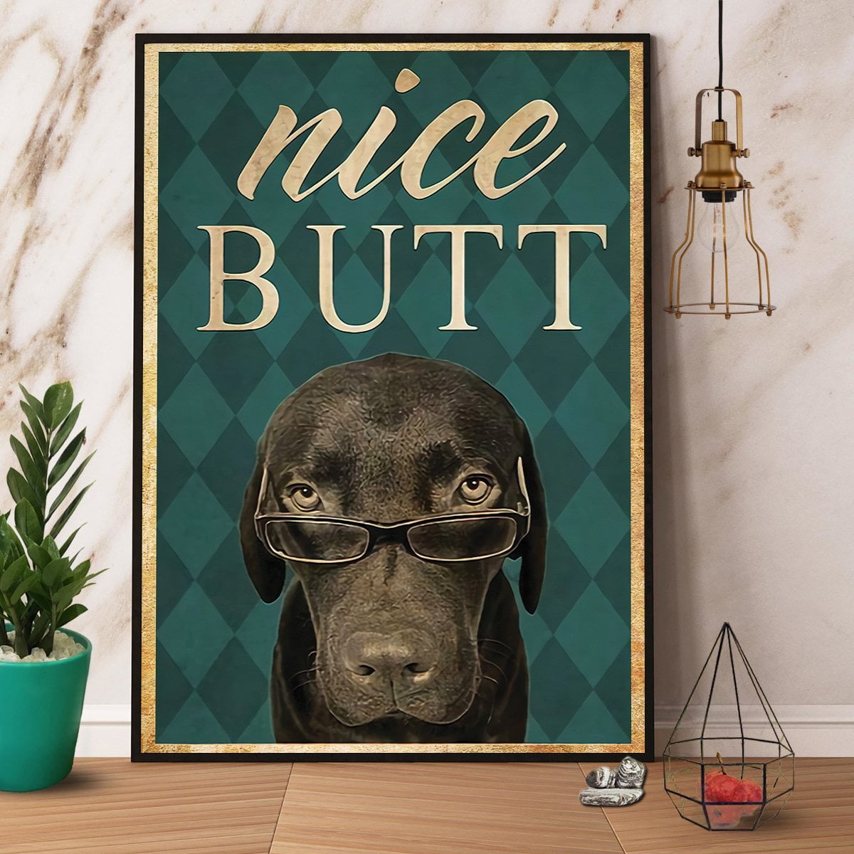 Labrador Dog Nice Butt Love Dog Funny Happy Time Vintage Vertical Paper ...