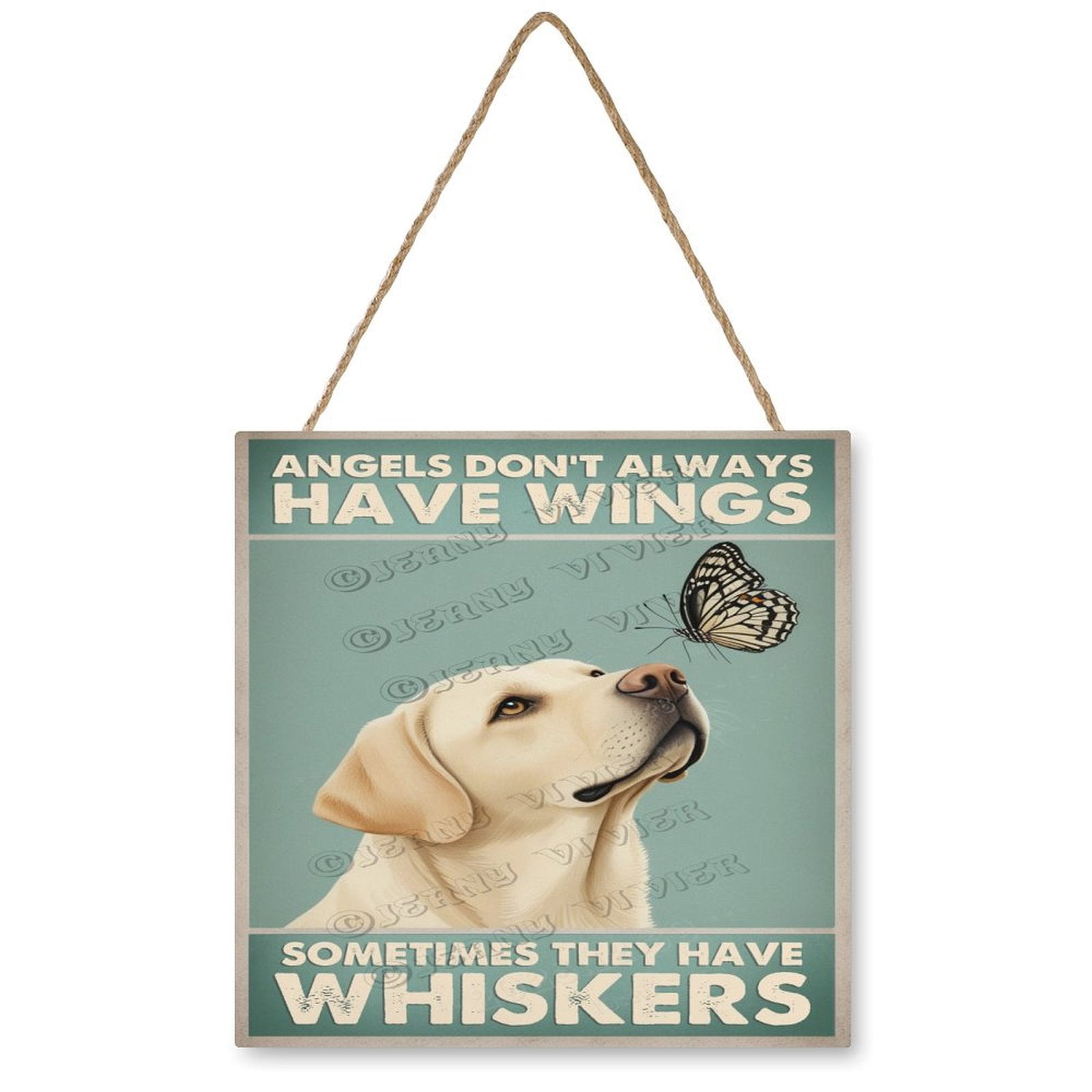 Labrador Dog Wood Decor Sign, Cute Dog Decor, Hanging Printed Wooden ...