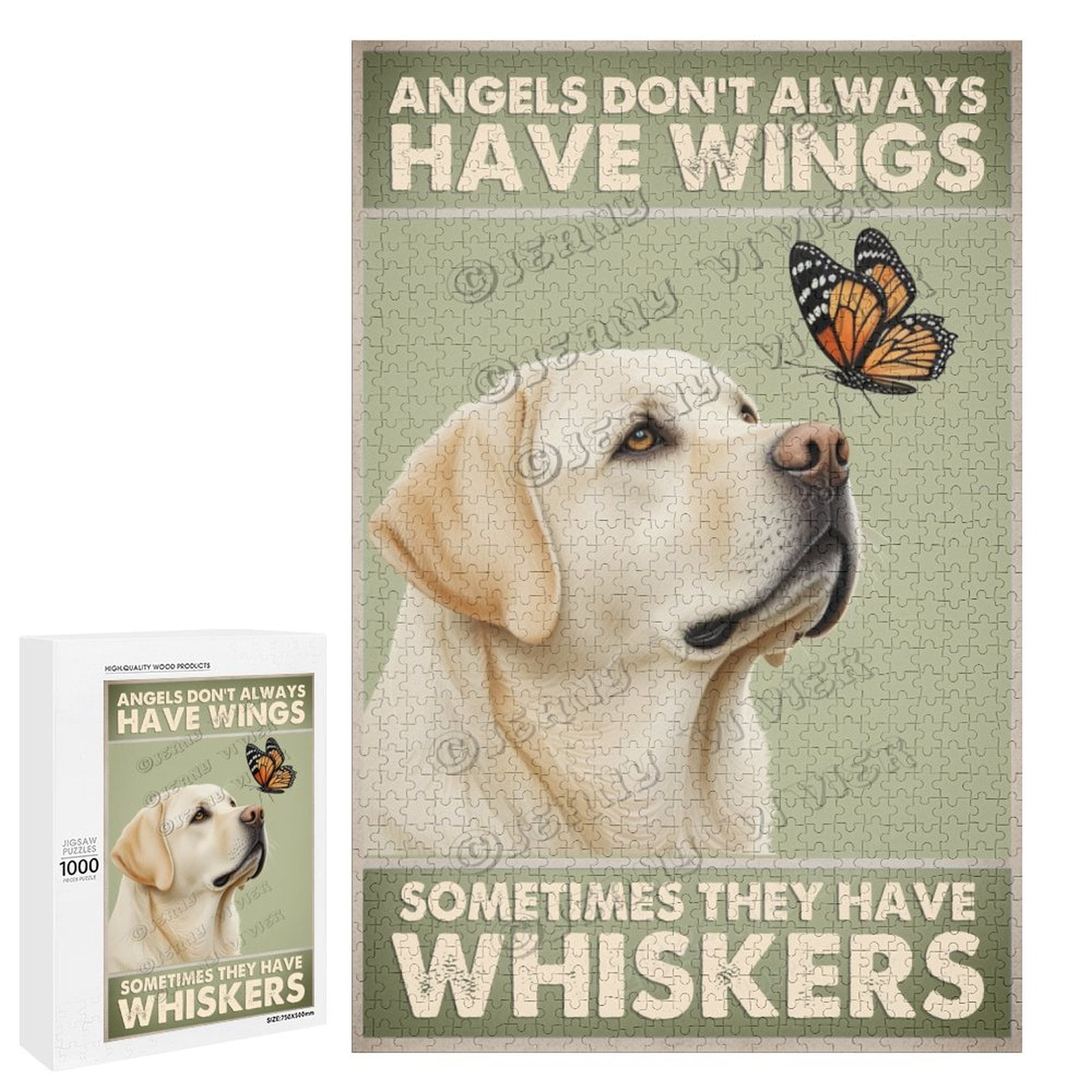 Labrador Dog Themed 1000-Piece Puzzle for Adults - Engaging Jigsaw ...