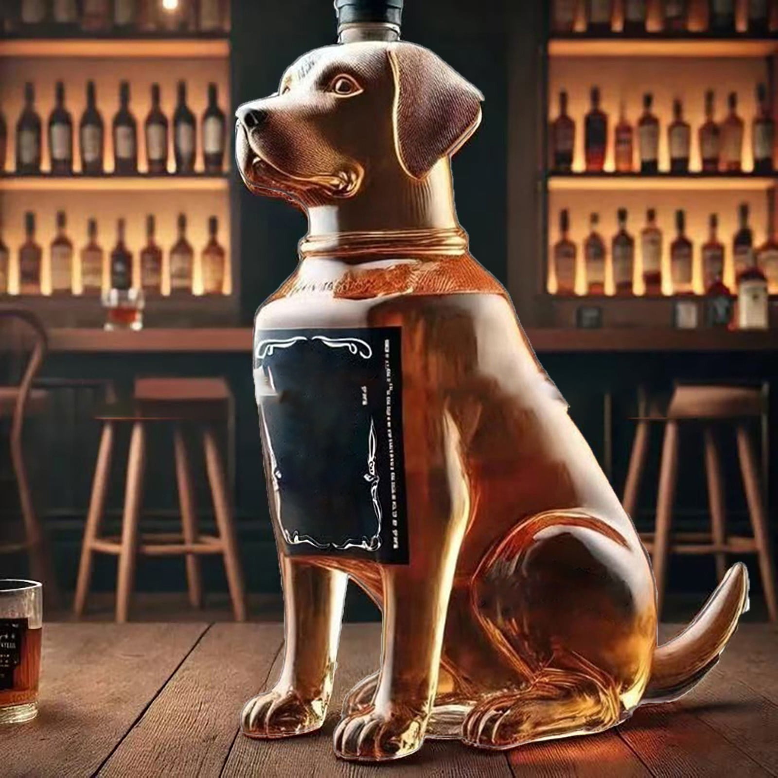 Labrador Dog Whiskey Bottle, Funny Labrador Dog Whiskey Glasses, Unique ...
