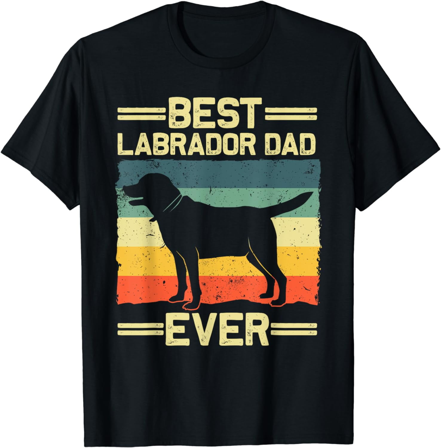 Labrador For Men Dad Black Lab Yellow Labrador Retriever T-Shirt ...