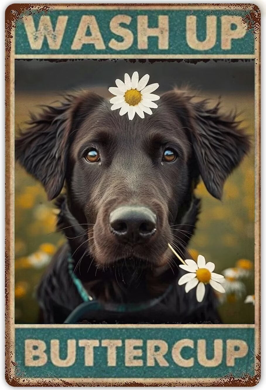 Labrador Funny Bathroom Decor Metal Tin Sign Wash Up Buttercup Dog ...