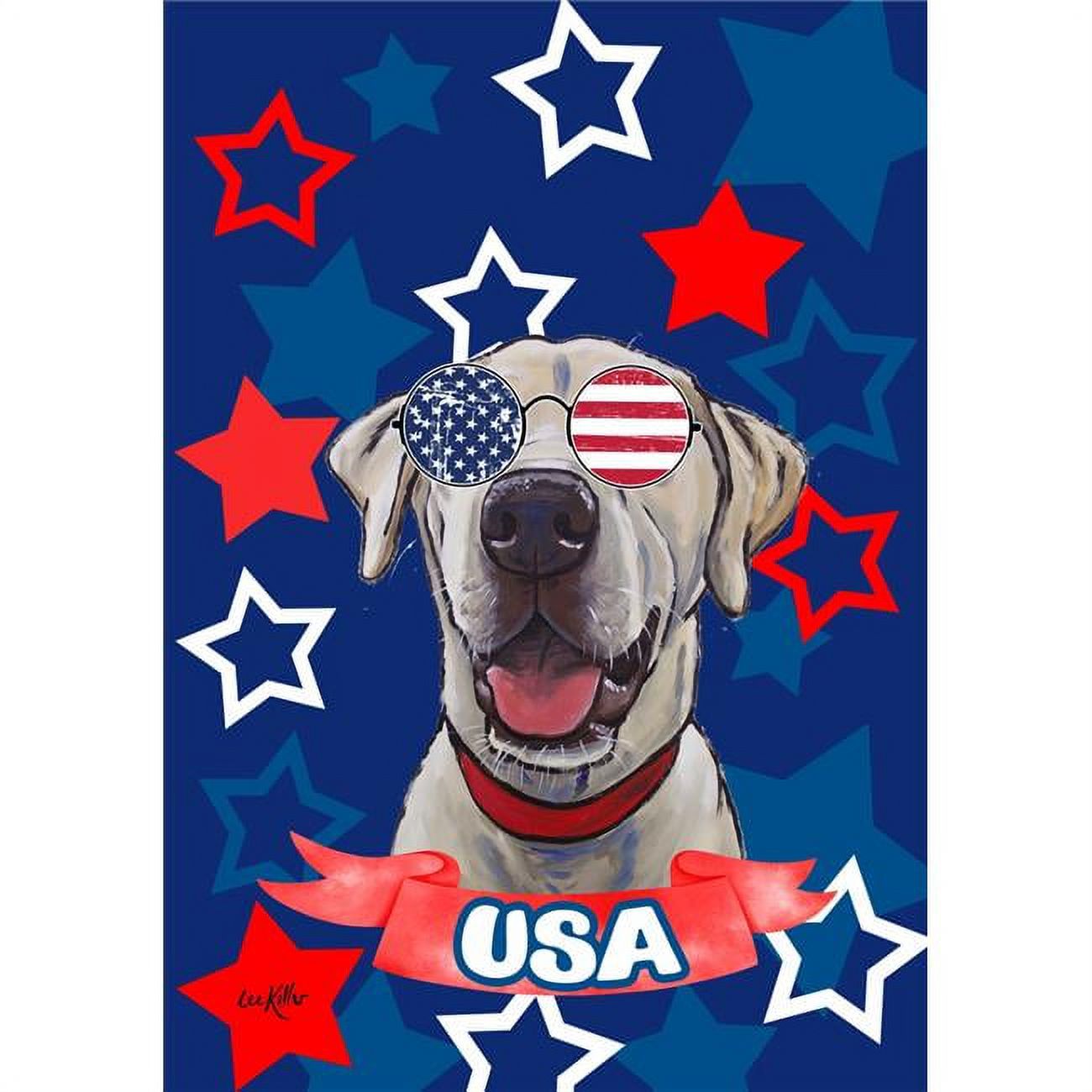 Labrador HHS Patriotic Garden Flag, Yellow & White - Walmart.com