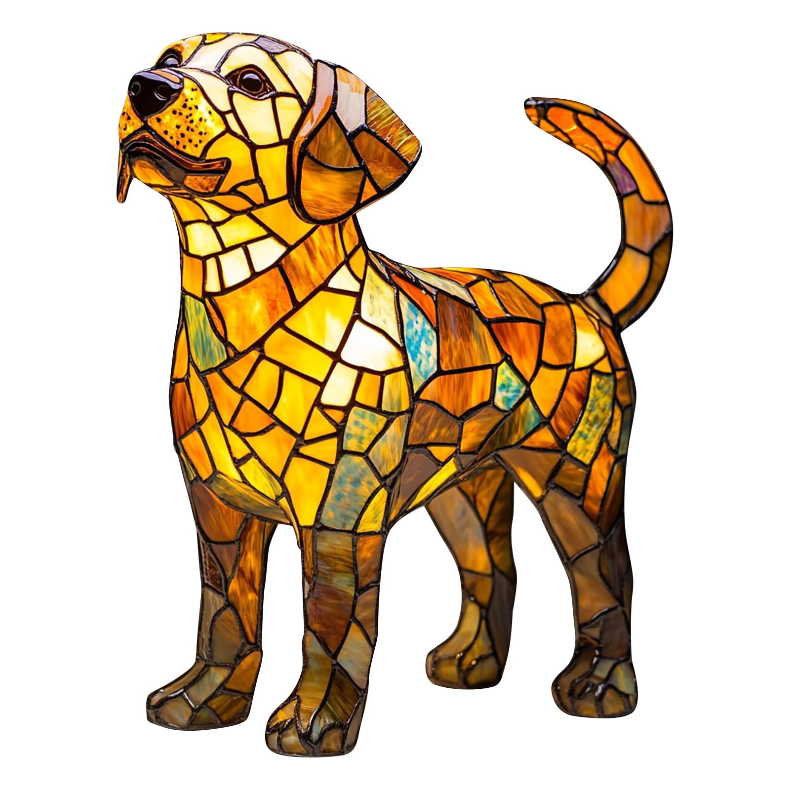 Labrador Lamp Dog Lamp Stained Glass Lamp Dogs Tabletop Lights Funny ...