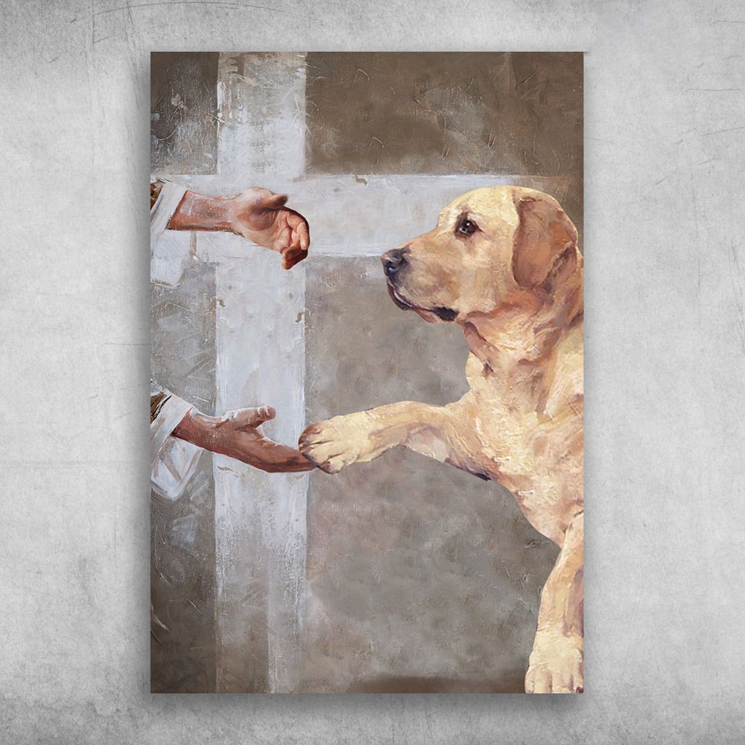 Labrador Retriever And God Hands 16 x 24 Inch Poster - Walmart.com