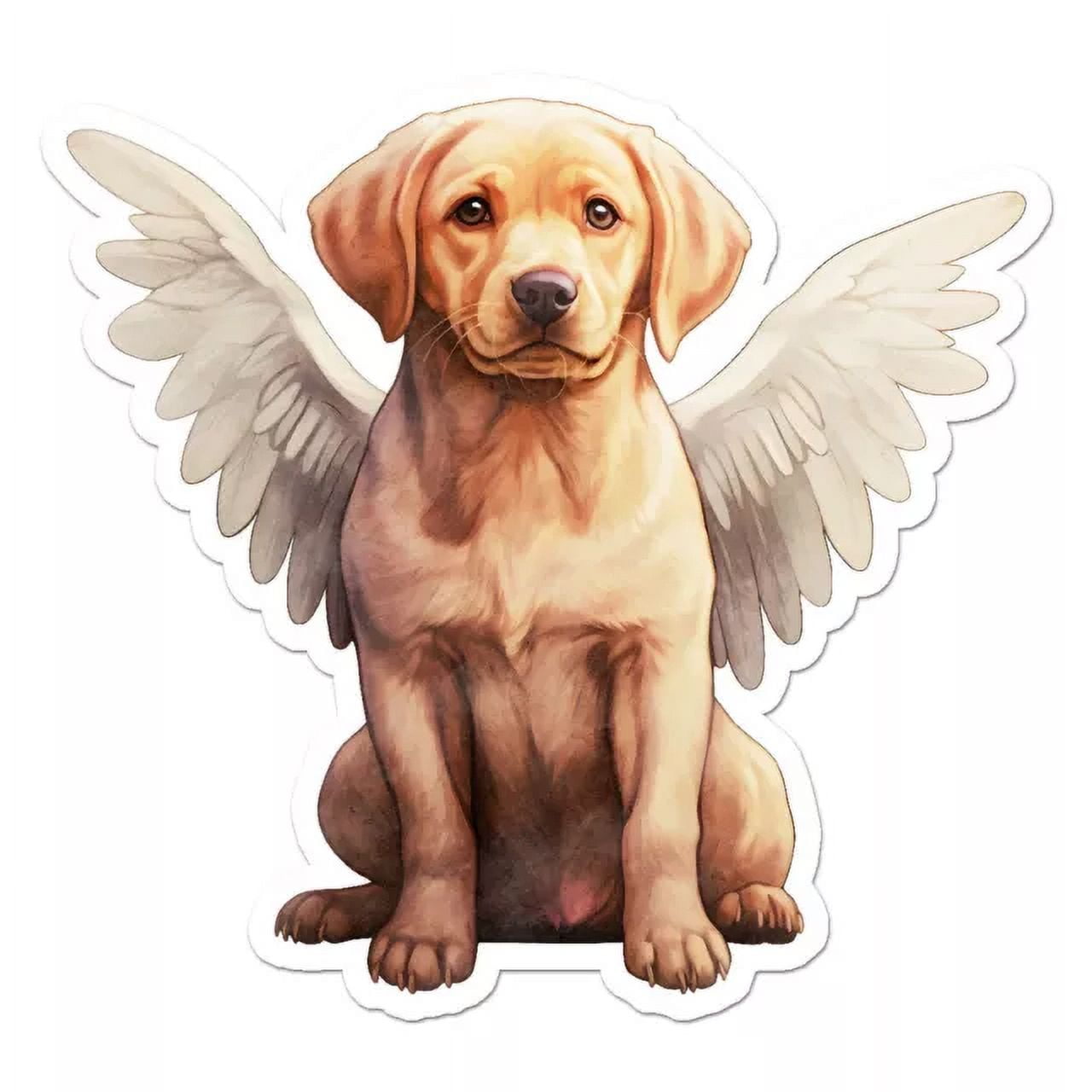 Labrador Retriever Angel Sticker Phone Decal Water Bottle Stickers Car ...