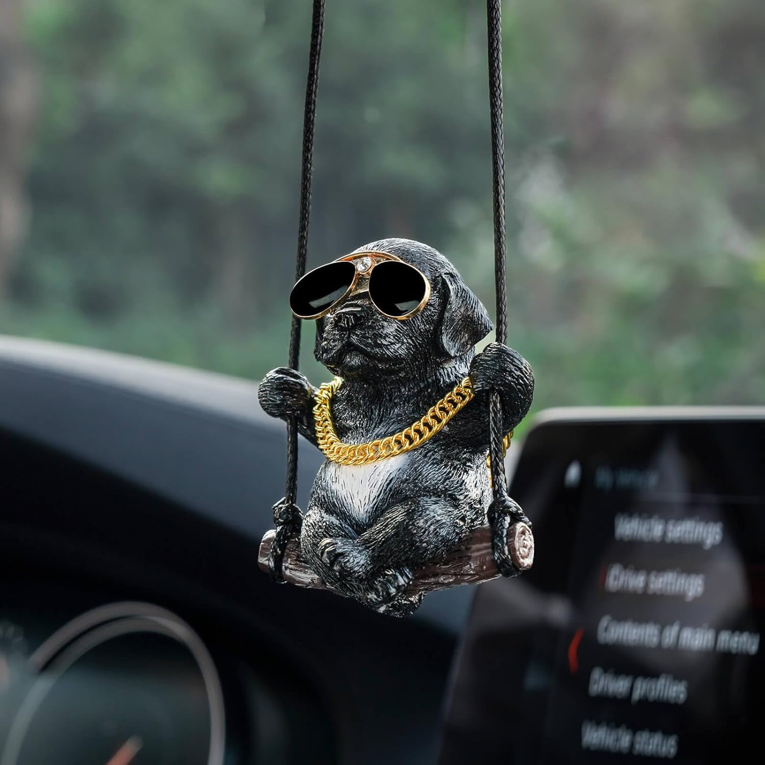 Labrador Retriever Car Mirror Hanging Accessories Cute Swinging Dog ...