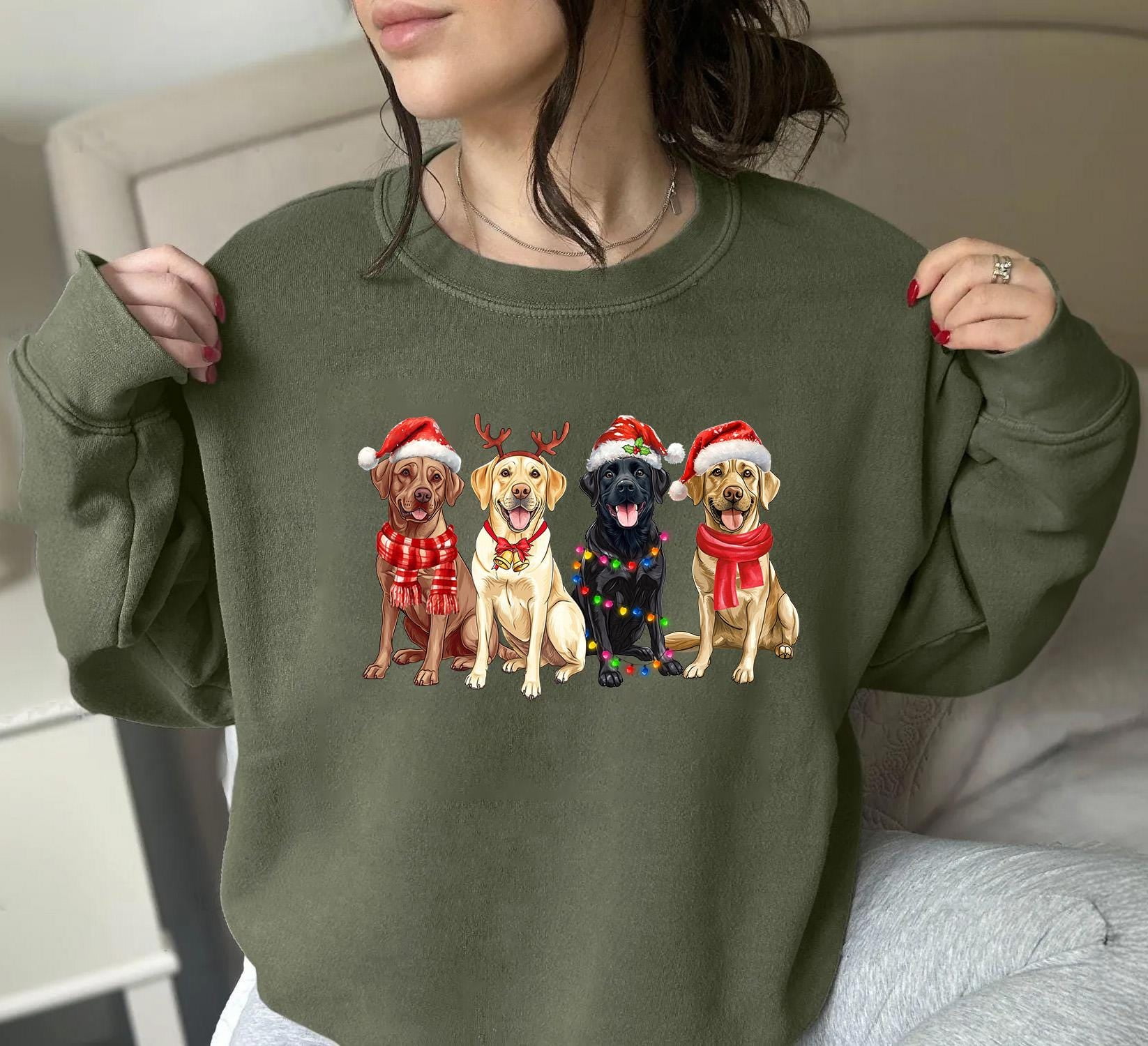 Labrador Retriever Christmas Sweatshirt, Dog Christmas Shirt, Labrador ...