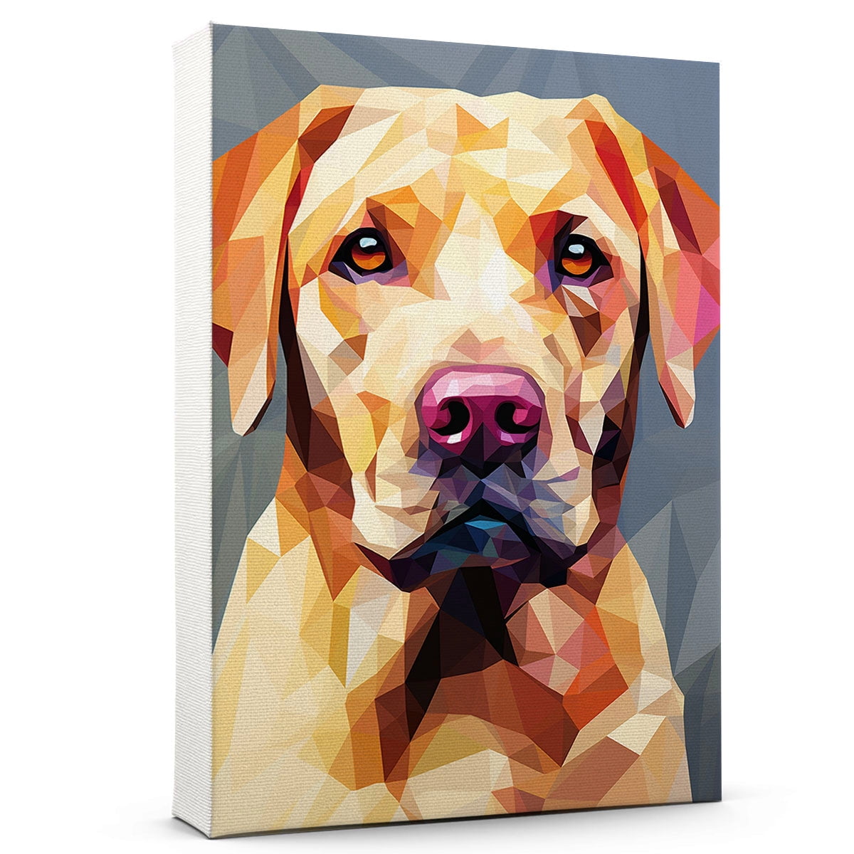 Labrador Retriever Colorful Dog Wall Decor Animal Wall Art, Dog Polygon ...