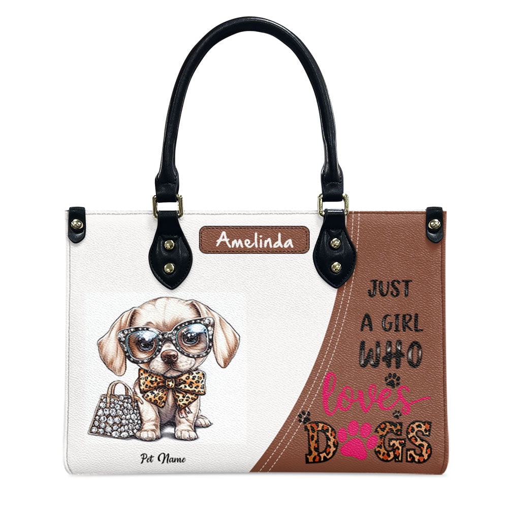 Labrador Retriever Dog Bag, Personalized Leather Handbags For Women ...